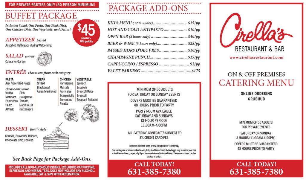 Catering - Cirella's Restaurant